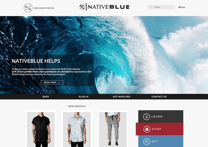 Native Blue | eCommerce WordPress Website | imFORZA